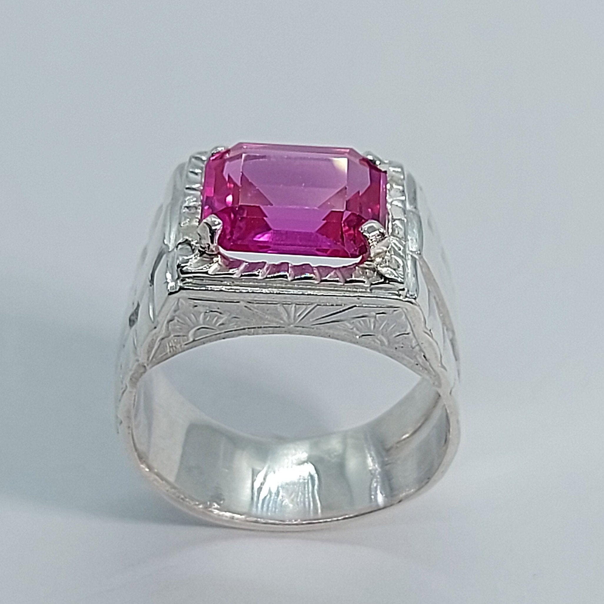 Anillo de topacio rosa piedra de topacio rosa envío gratis | Etsy