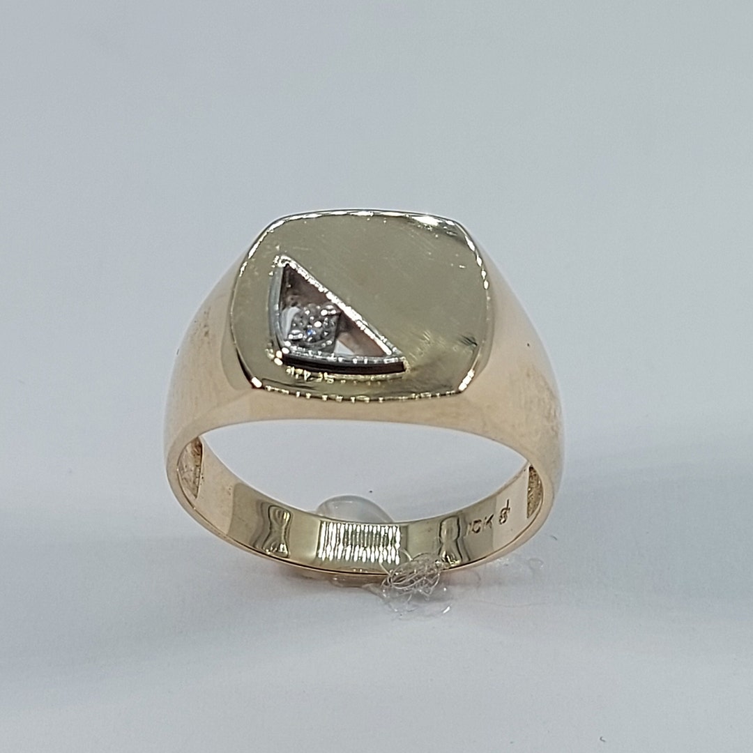 Signet Ring, Gold Signet Ring, Men Signet Ring, Initials Ring ...