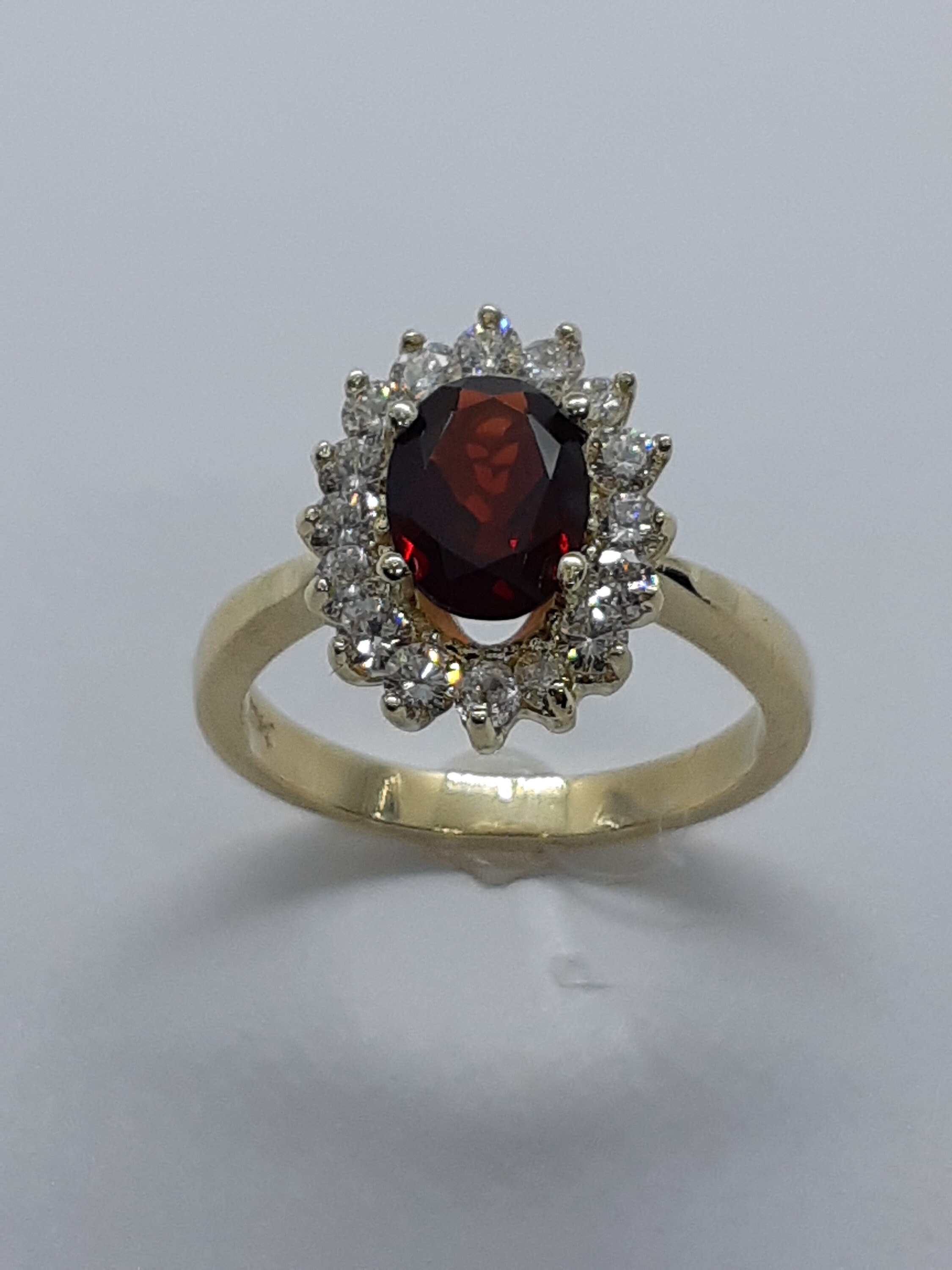 Antique Rose Cut Garnet And Diamond Cluster Top Ring EJ, 60% OFF
