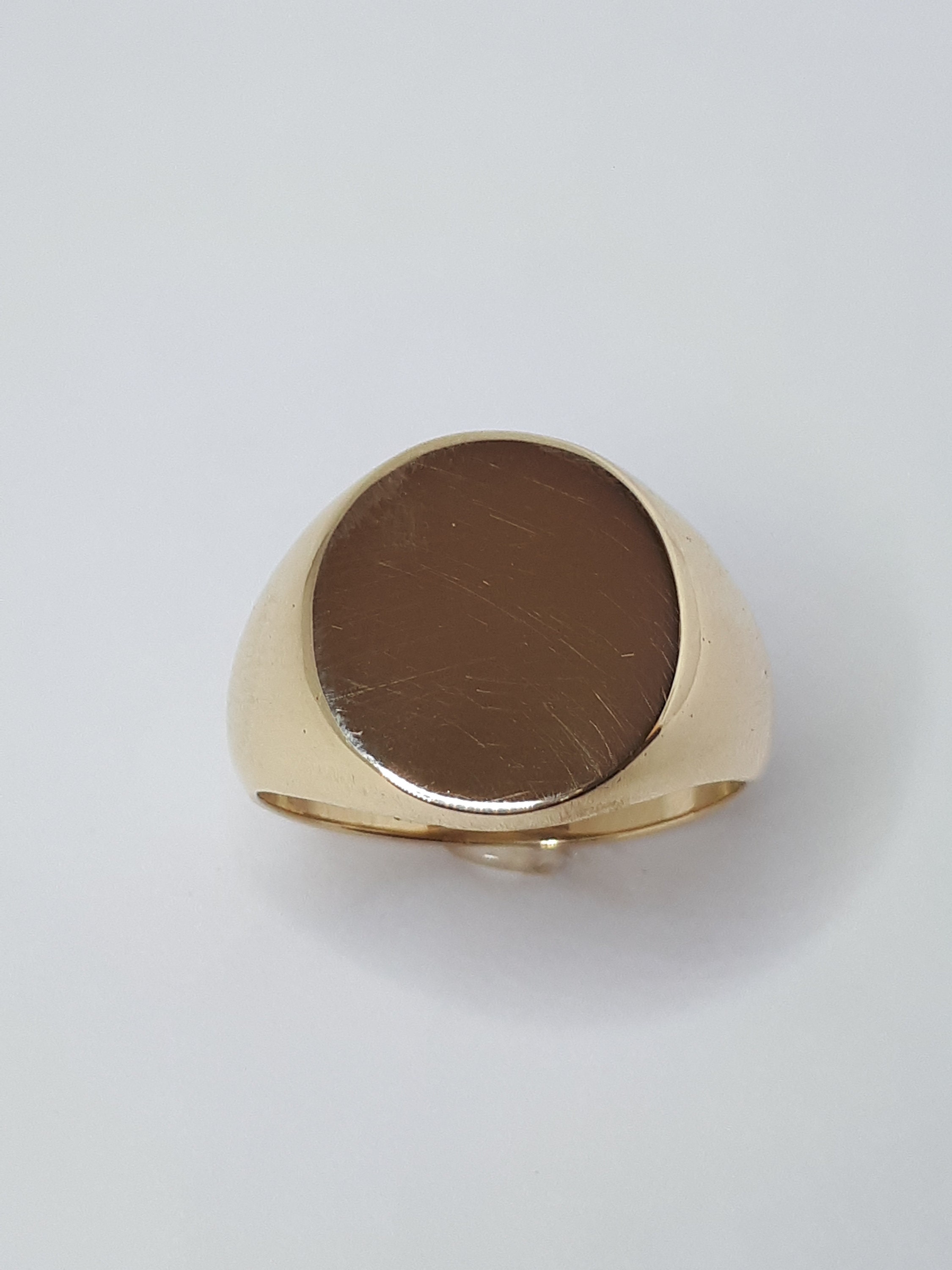 Signet Ring Gold Signet Ring Men Signet Ring Initials Ring - Etsy