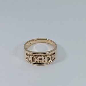 Men Ring, Dad Ring, Gold Ring, Father's Day Gift, Gold Dad Ring ...