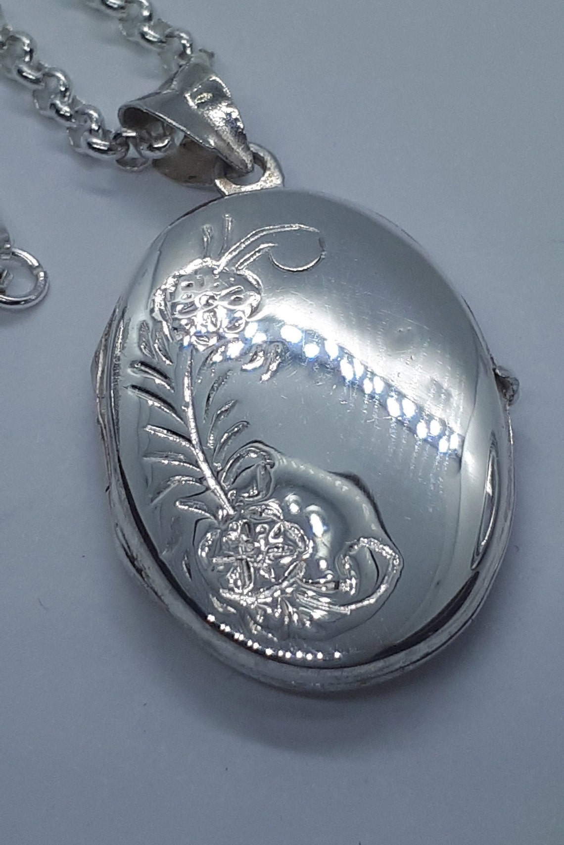 Silver Pendent Locket Pendent Locket Necklace 925 Sterling | Etsy