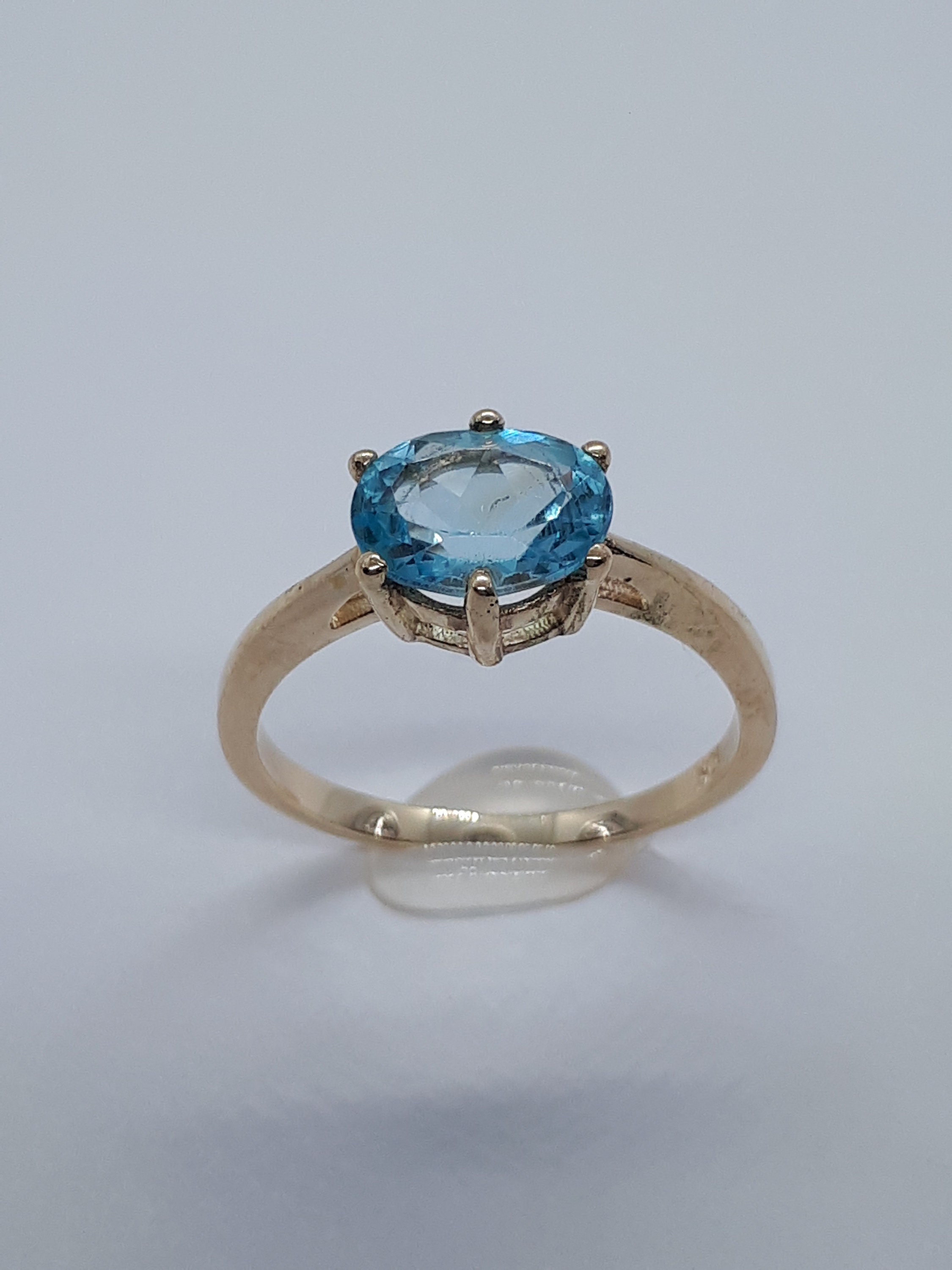 Anillo de topacio azul topacio azul envío gratis piedra de | Etsy