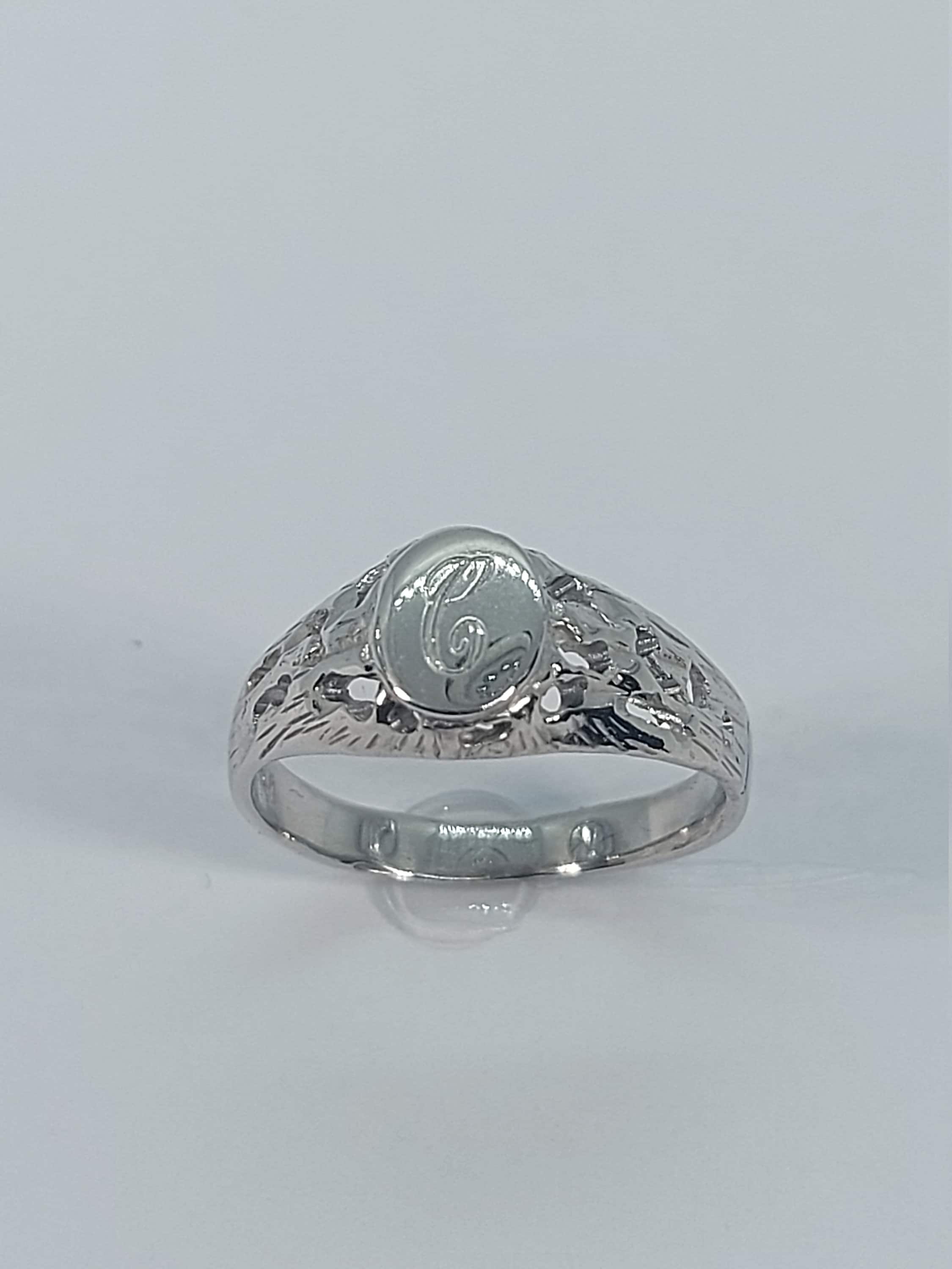 Signet Ring Gold Signet Ring Women Signet Ring Kids Signet | Etsy