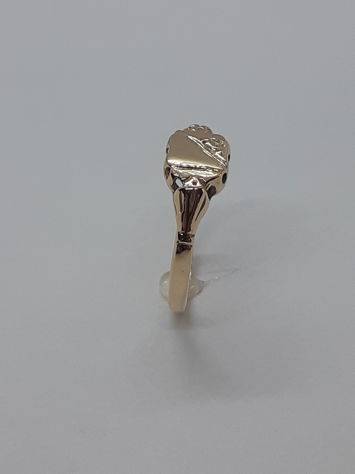 Kids 10k Yellow Gold Signet Ring, Initials Ring - Etsy