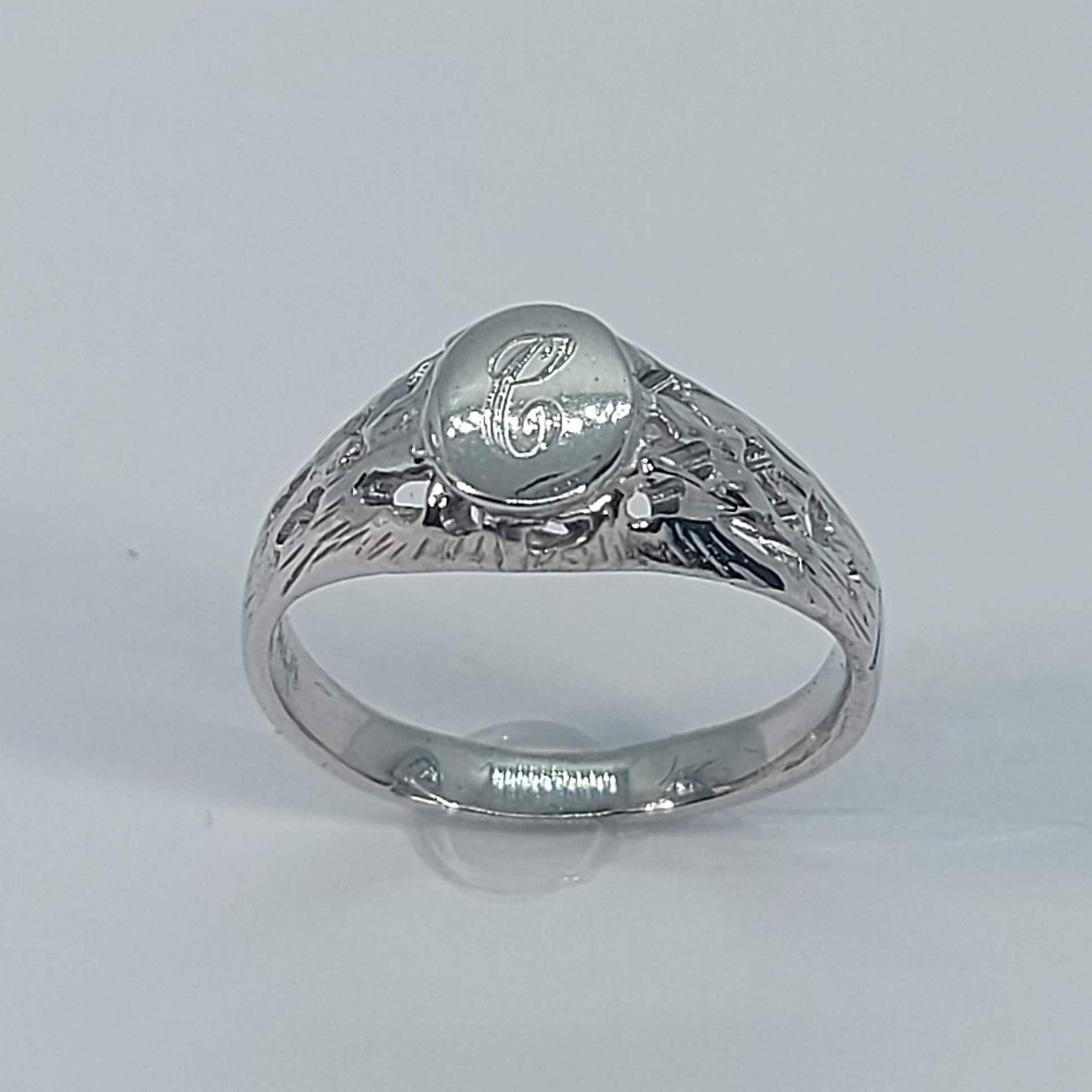 Signet Ring Gold Signet Ring Women Signet Ring Kids Signet | Etsy