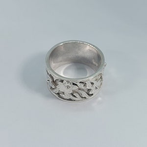 Silver Band Hand Engraved Band Engraved Silver Band Unisex - Etsy