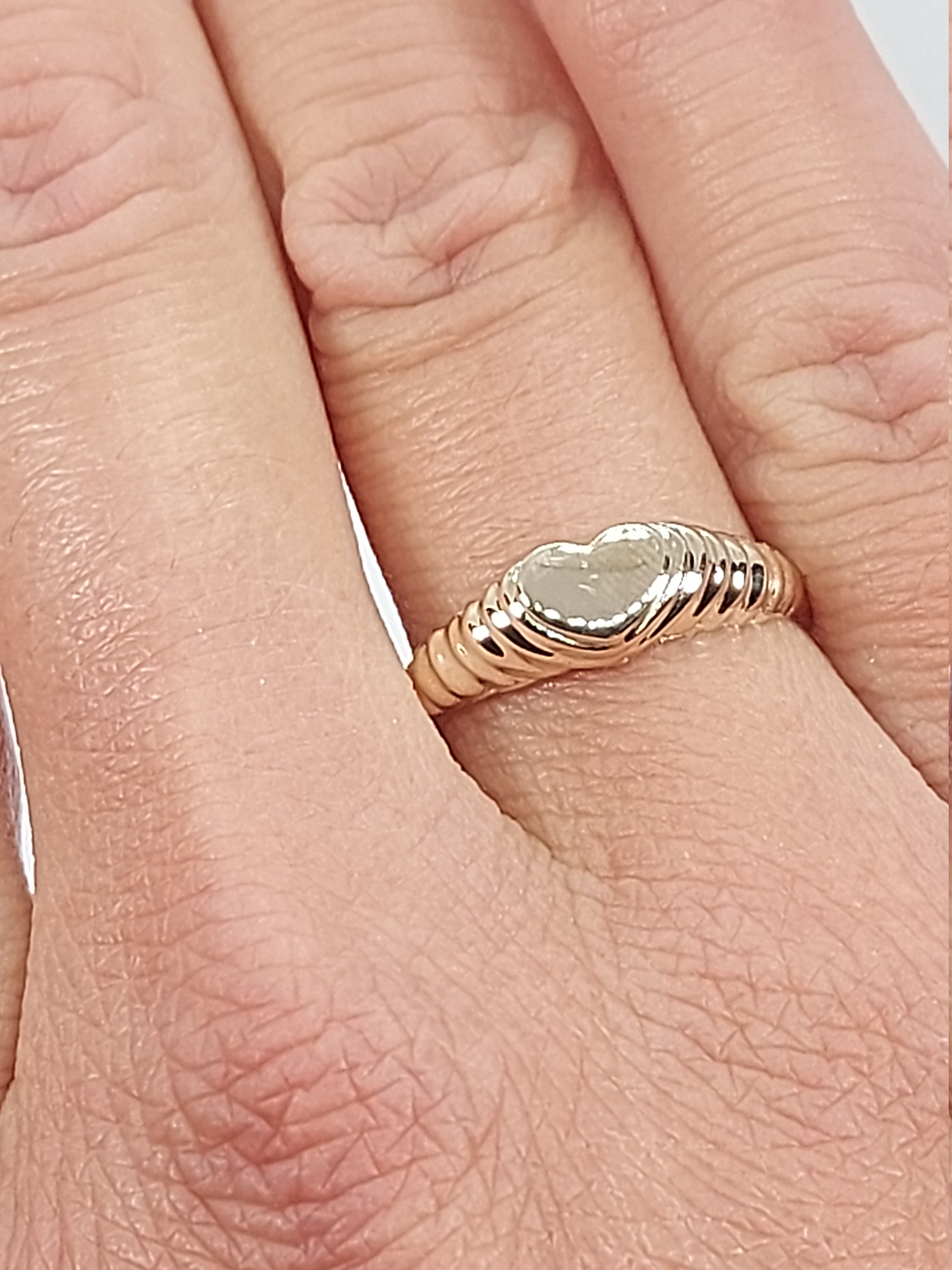 Women Signet Ring Girl Initials Ring Signet Ring Gold - Etsy