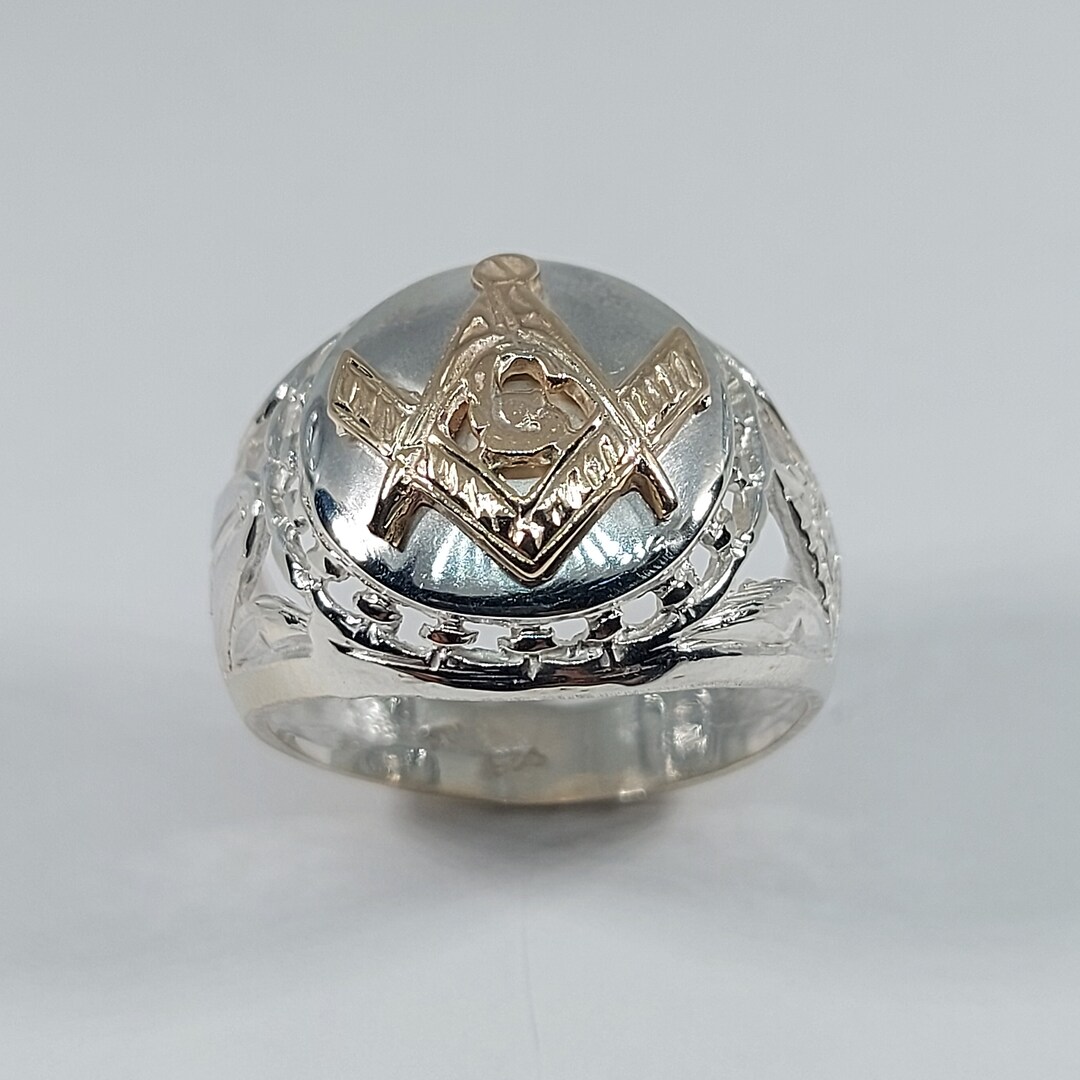 Masonic Ring, Masonic Silver and Gold, Silver and Gold Ring, Masonic ...