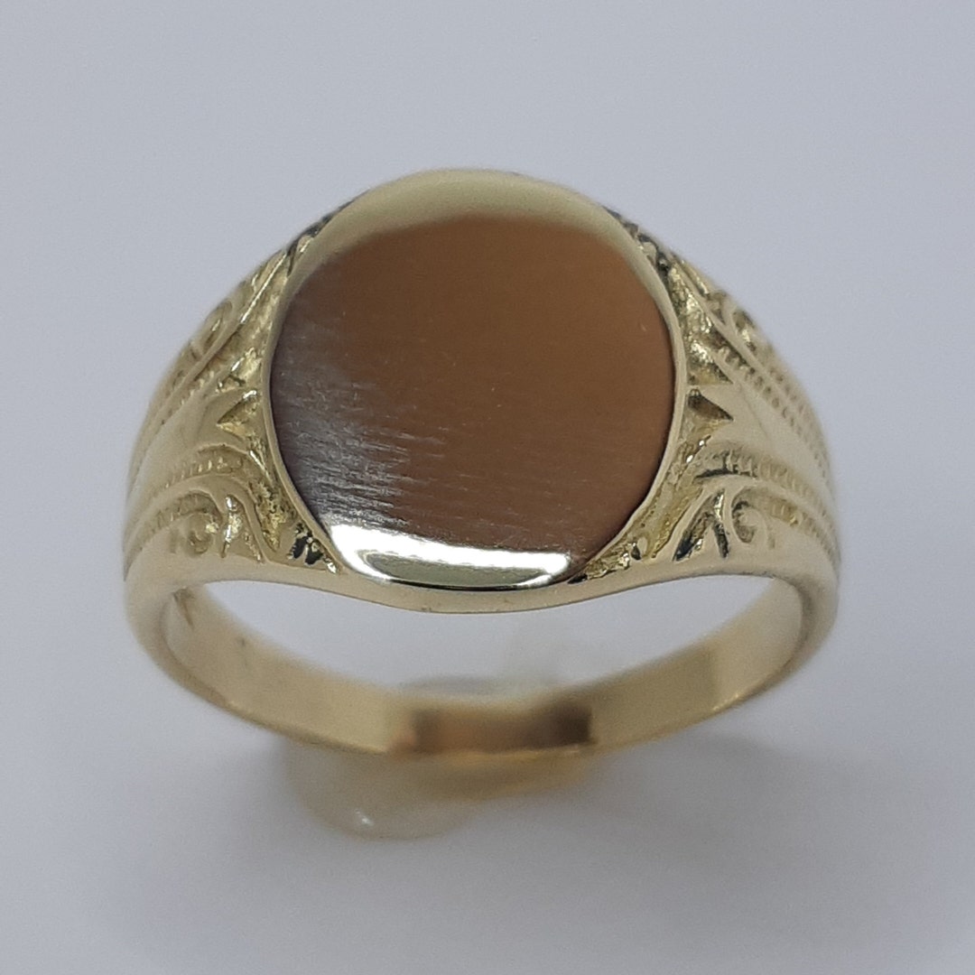 Signet Ring, Gold Signet Ring, Women Signet Ring, Men Signet Ring, Gold ...