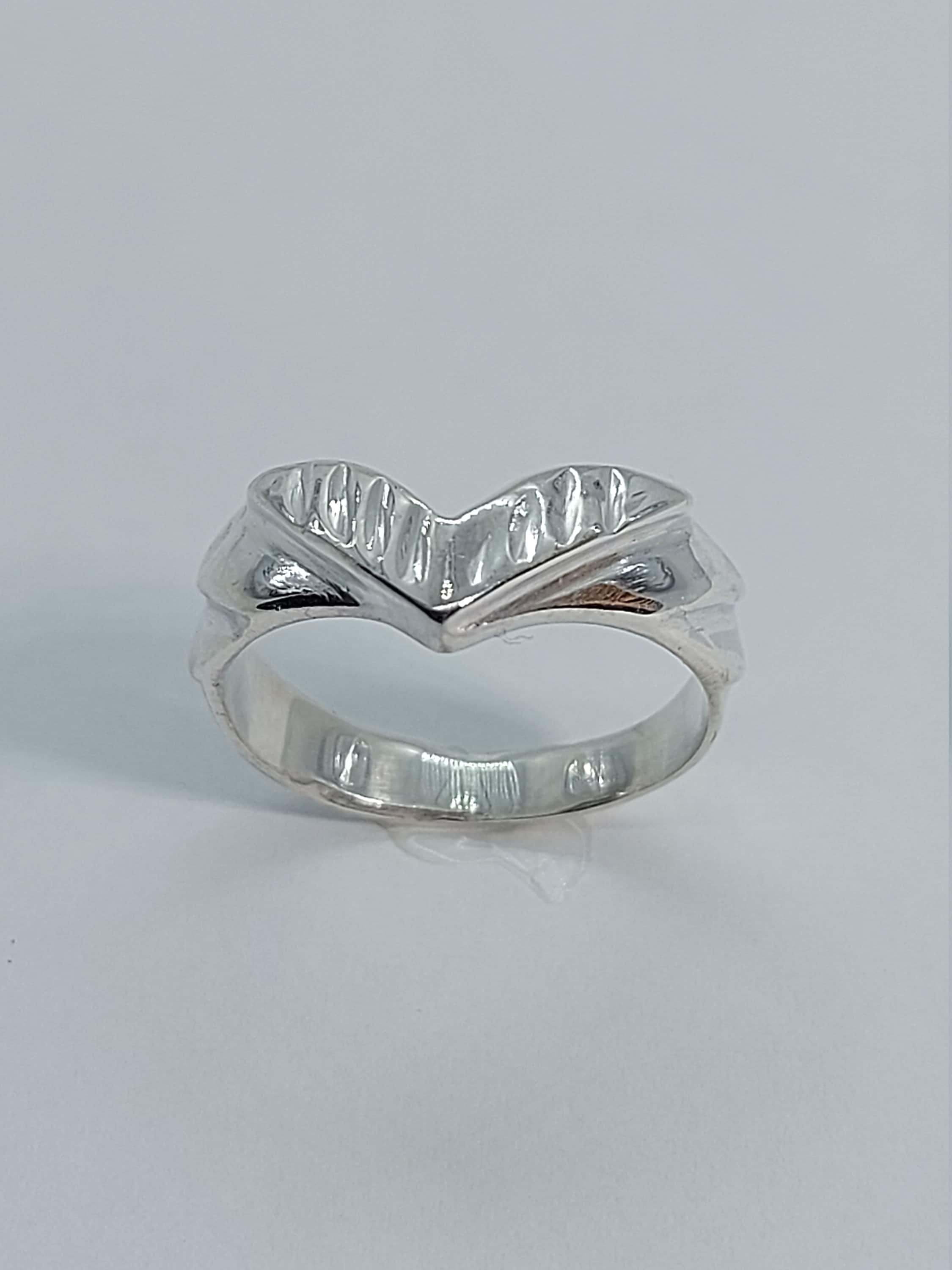 Handmade Engraved Sterling Silver Ring, Size 6 1/2 - Etsy