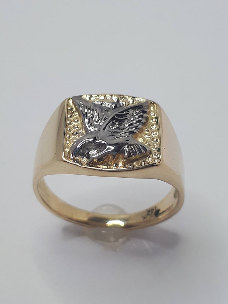 Men Ring Gold Eagle Ring Ring for Him Women Eagle Ring - Etsy