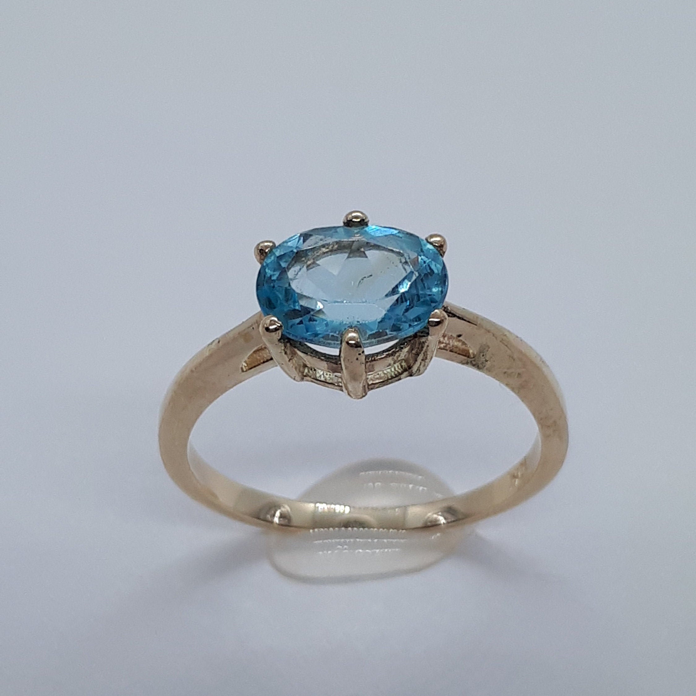 Anillo de topacio azul topacio azul envío gratis piedra de | Etsy