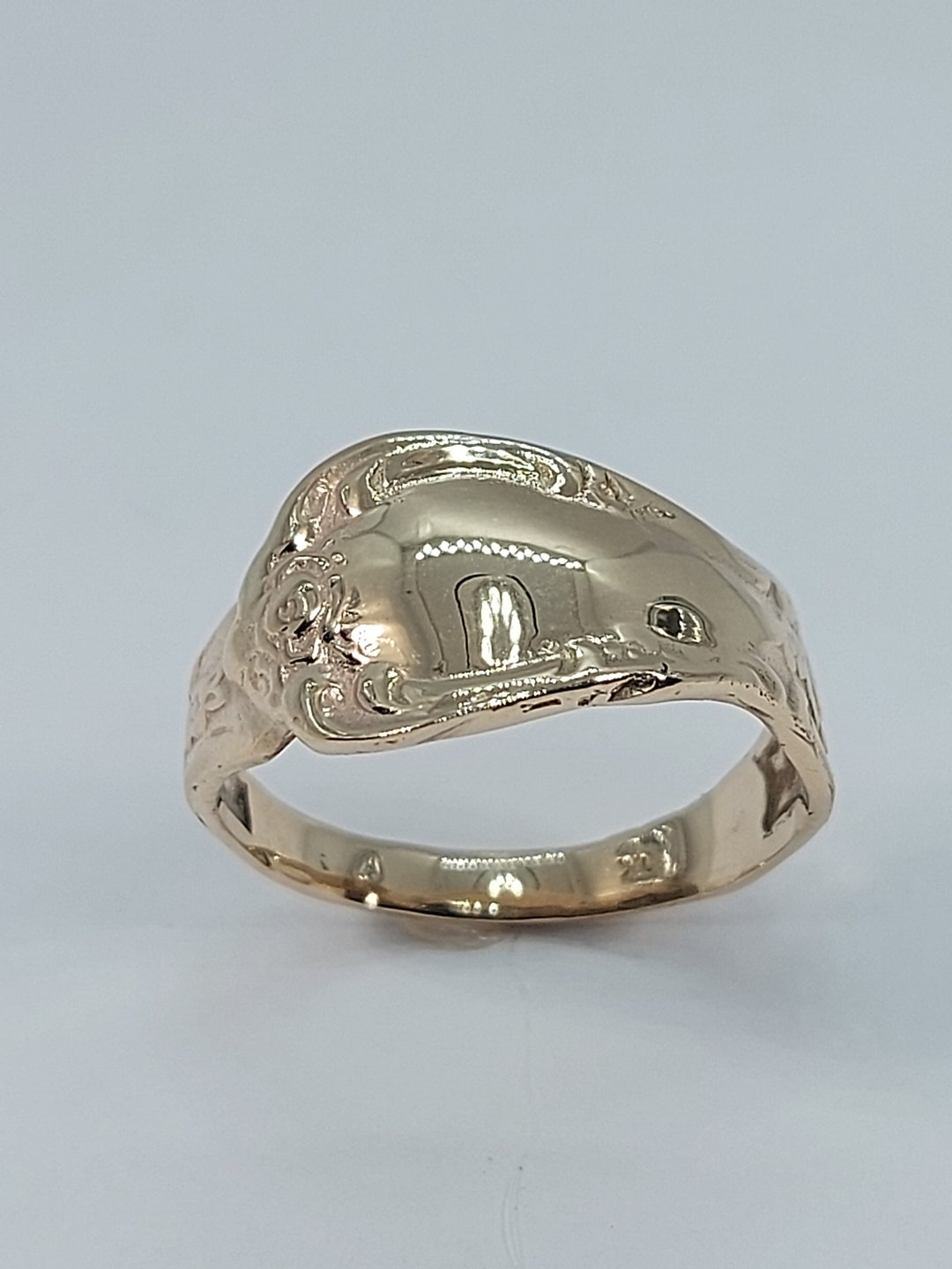 Gold Spoon Ring, Solid Gold Spoon Ring, Spoon Rings, Gold Spoon Ring ...