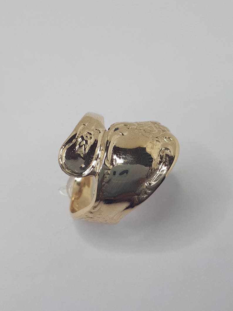 Gold Spoon Ring Solid Gold Spoon Ring Spoon Rings Gold | Etsy