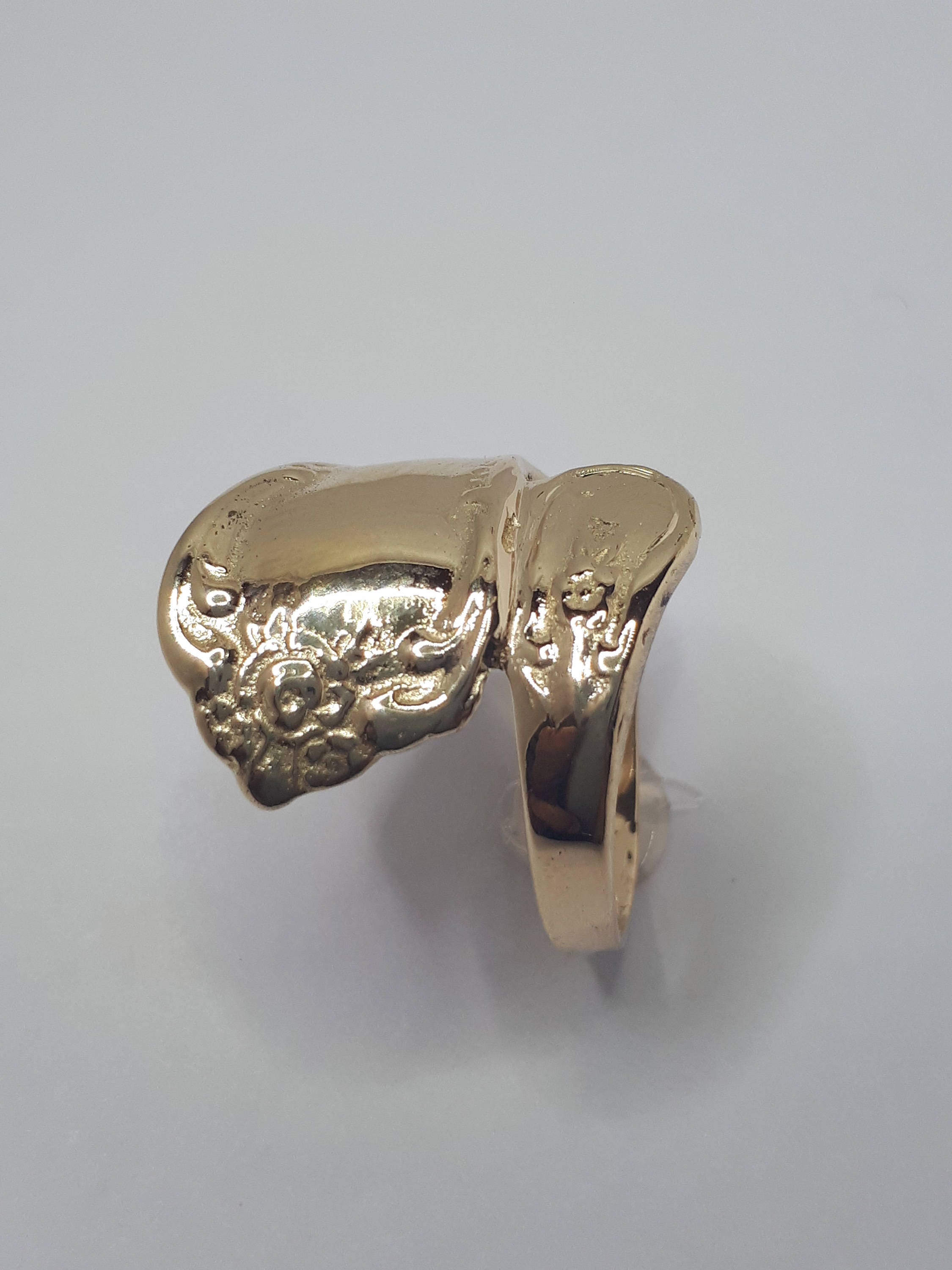 Gold Spoon Ring Solid Gold Spoon Ring Spoon Rings Gold | Etsy