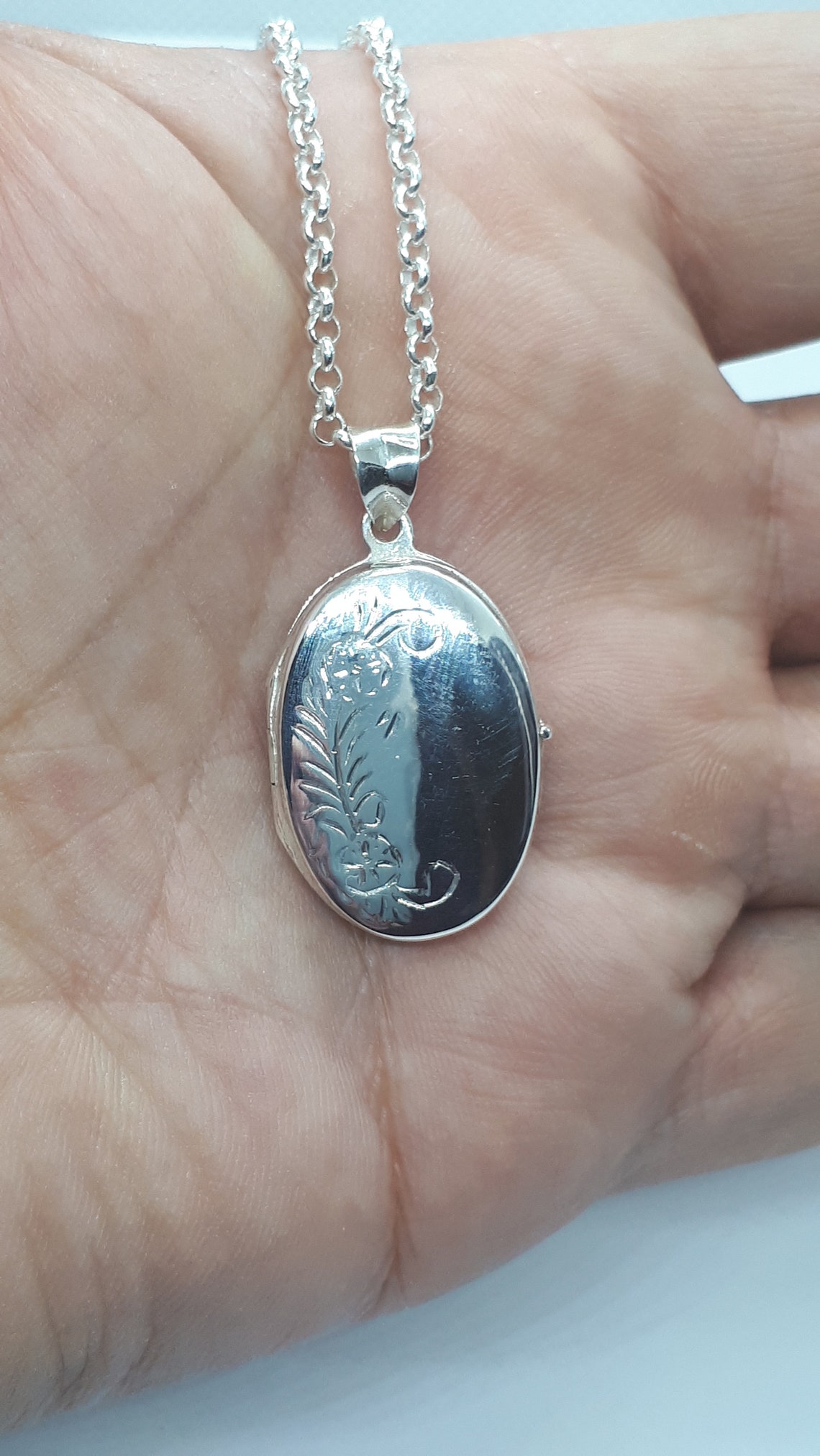 Silver Pendent Locket Pendent Locket Necklace 925 Sterling | Etsy