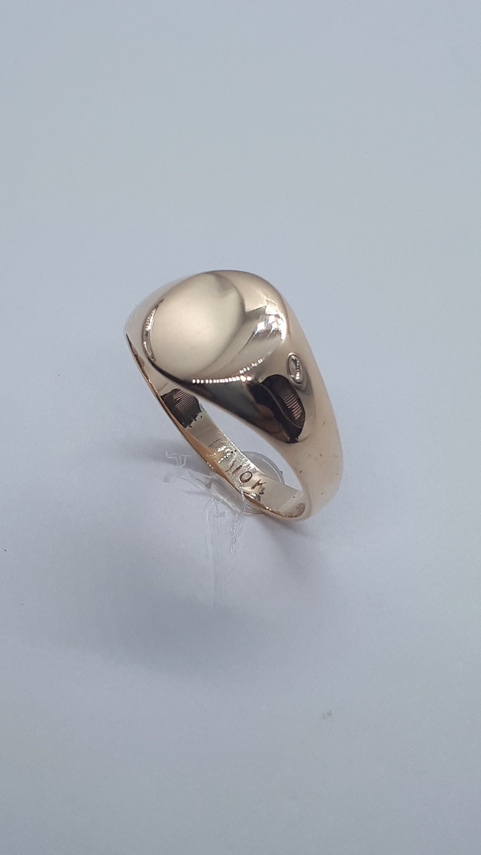 10k Yellow Gold Signet Ring, Personalized Initial Ring - Etsy