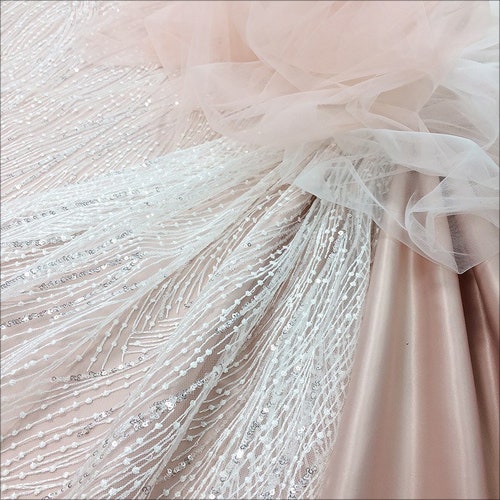 White Embroidery Mesh for Wedding Dress Mesh Lace Fabric White | Etsy