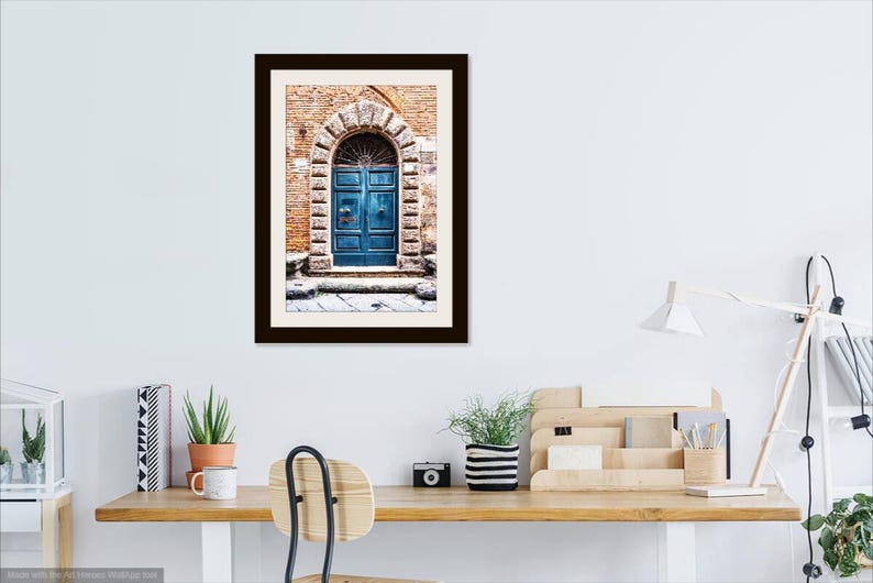 Photography, Door, Blue, Décor, Canvas, Metal, Lucca, Tuscany, Toscana ...