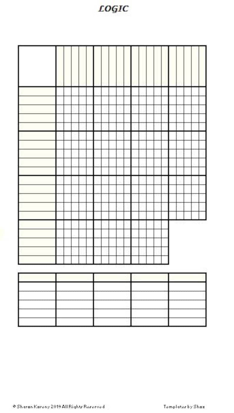 Printable PDF Puzzle Practice Sheet Logic - Etsy Canada