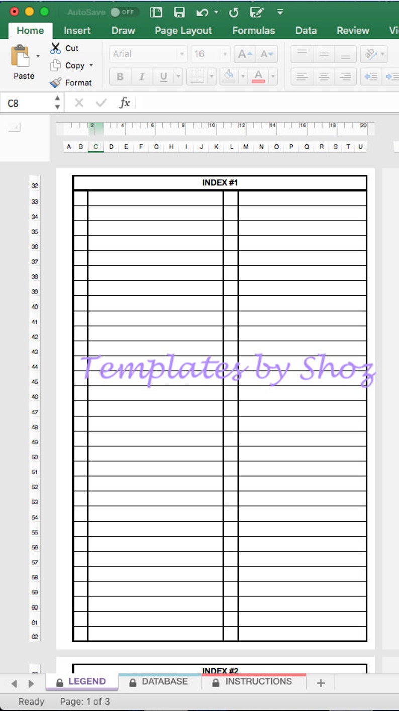 Pattern Database With Auto Colour Fill Excel Xlsx File - Etsy