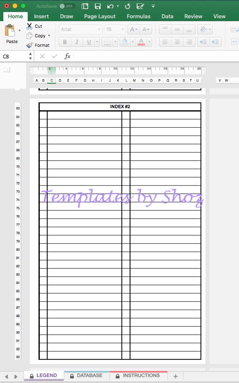 Pattern Database With Auto Colour Fill Excel Xlsx File - Etsy