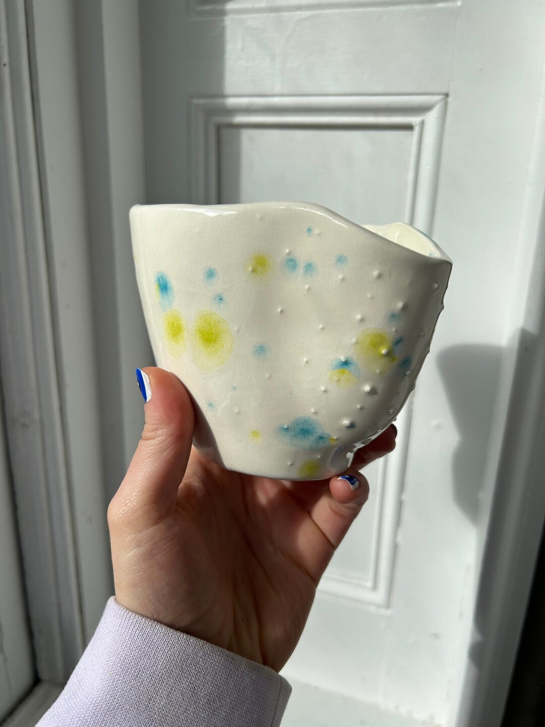 Snug Mug Colorful Speckled Porcelain Handleless Mug Bowl - Etsy