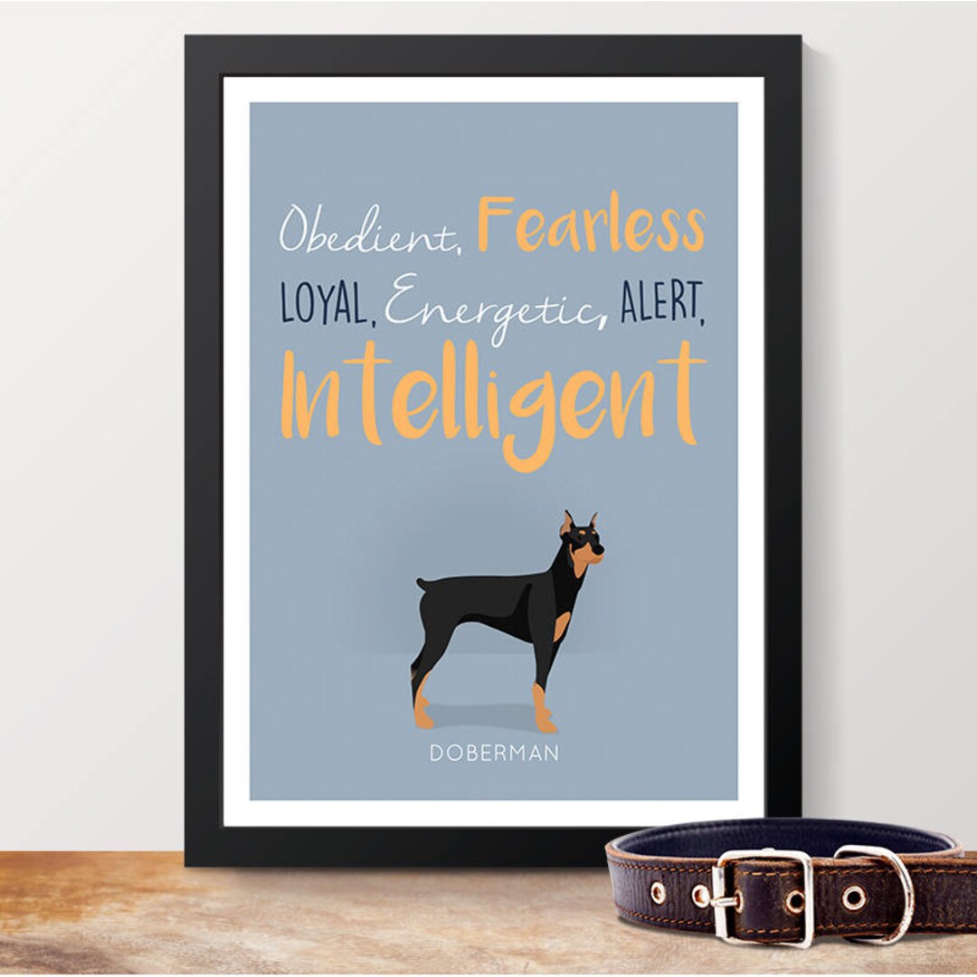 Doberman Personality Trait Poster - Great Gift for Doberman Lovers - Etsy