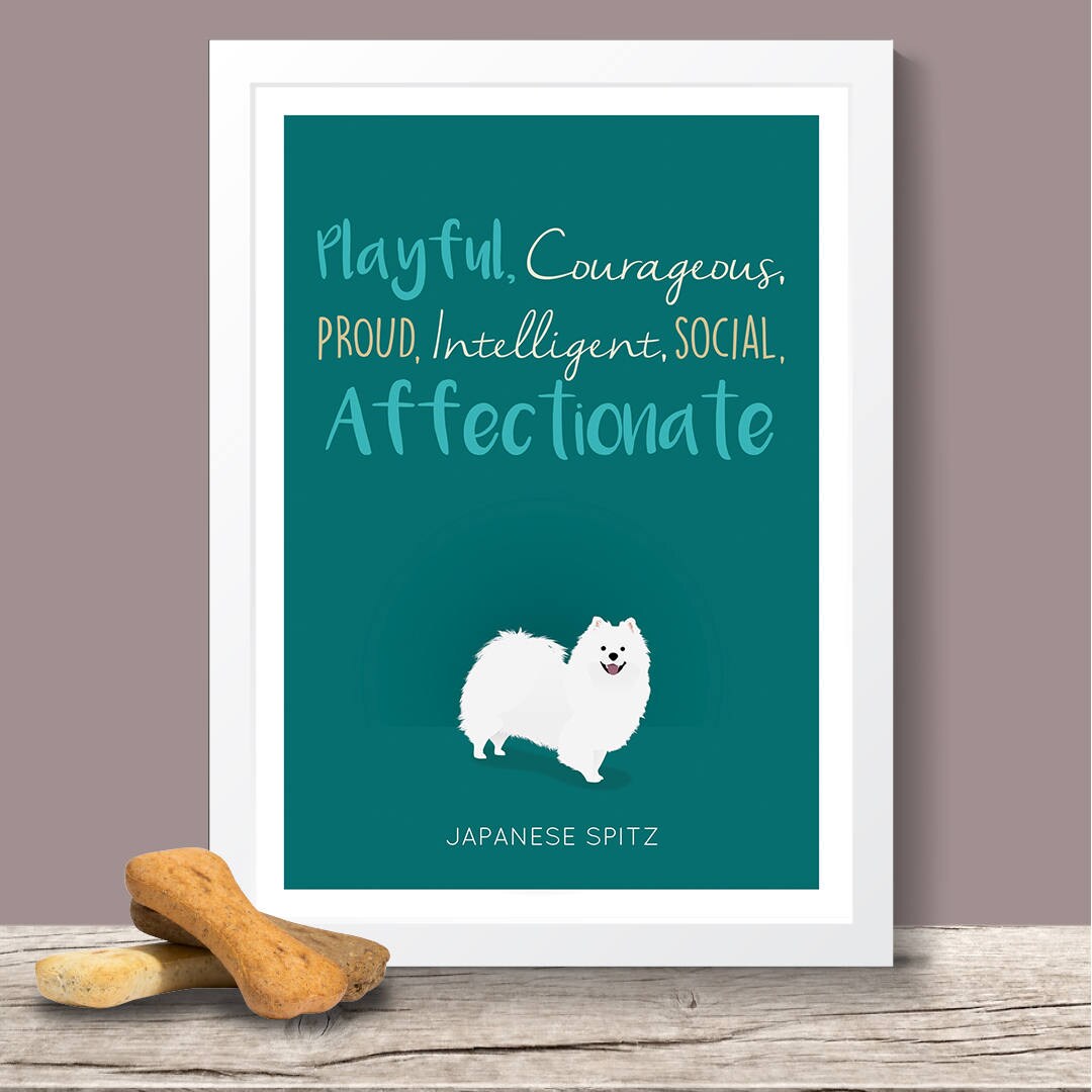 Japanese Spitz Personality Trait Poster Great Gift for Japanese Spitz ...