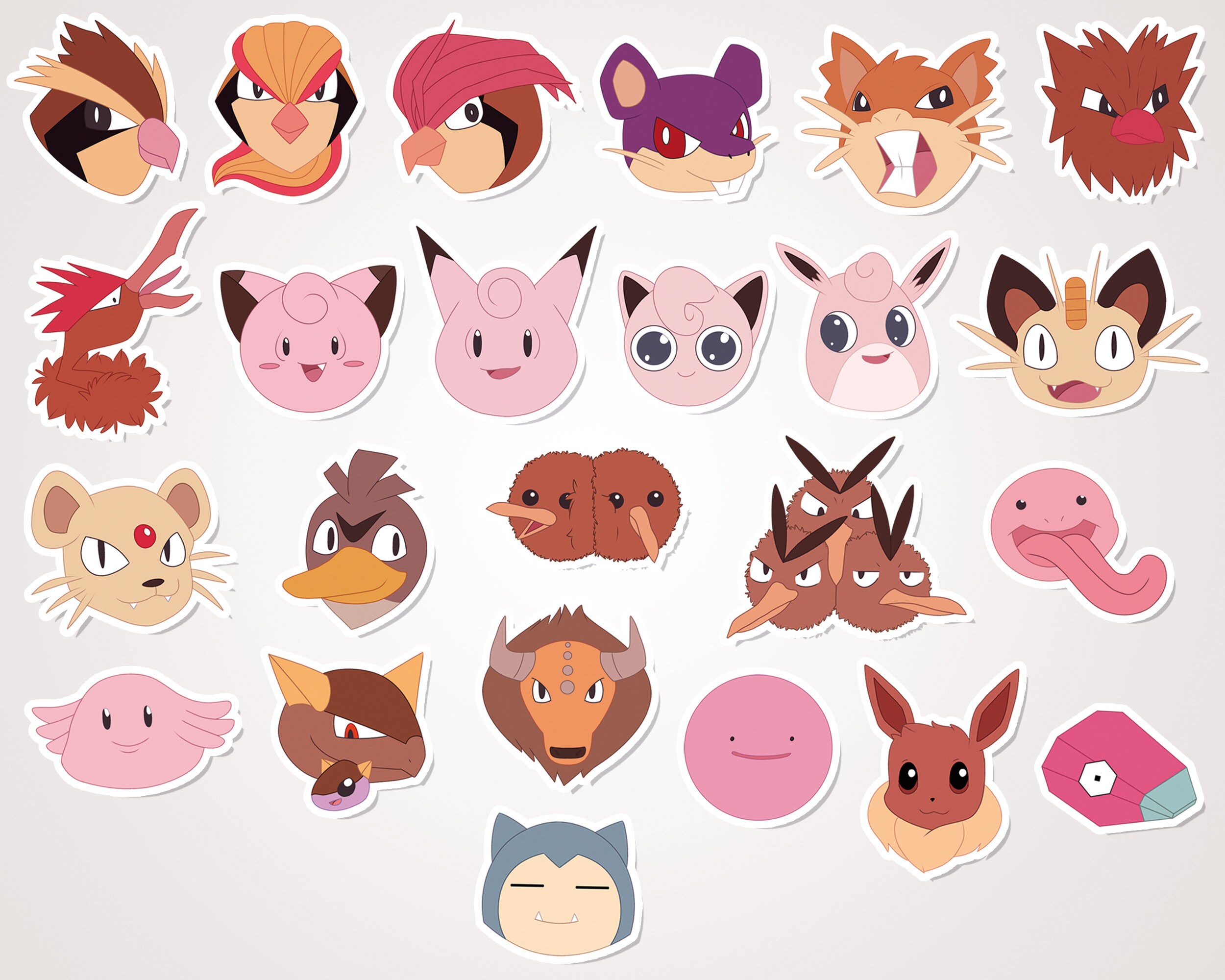 Labels, Stickers & Tags Normal Pokemon paper sticker pack for ...