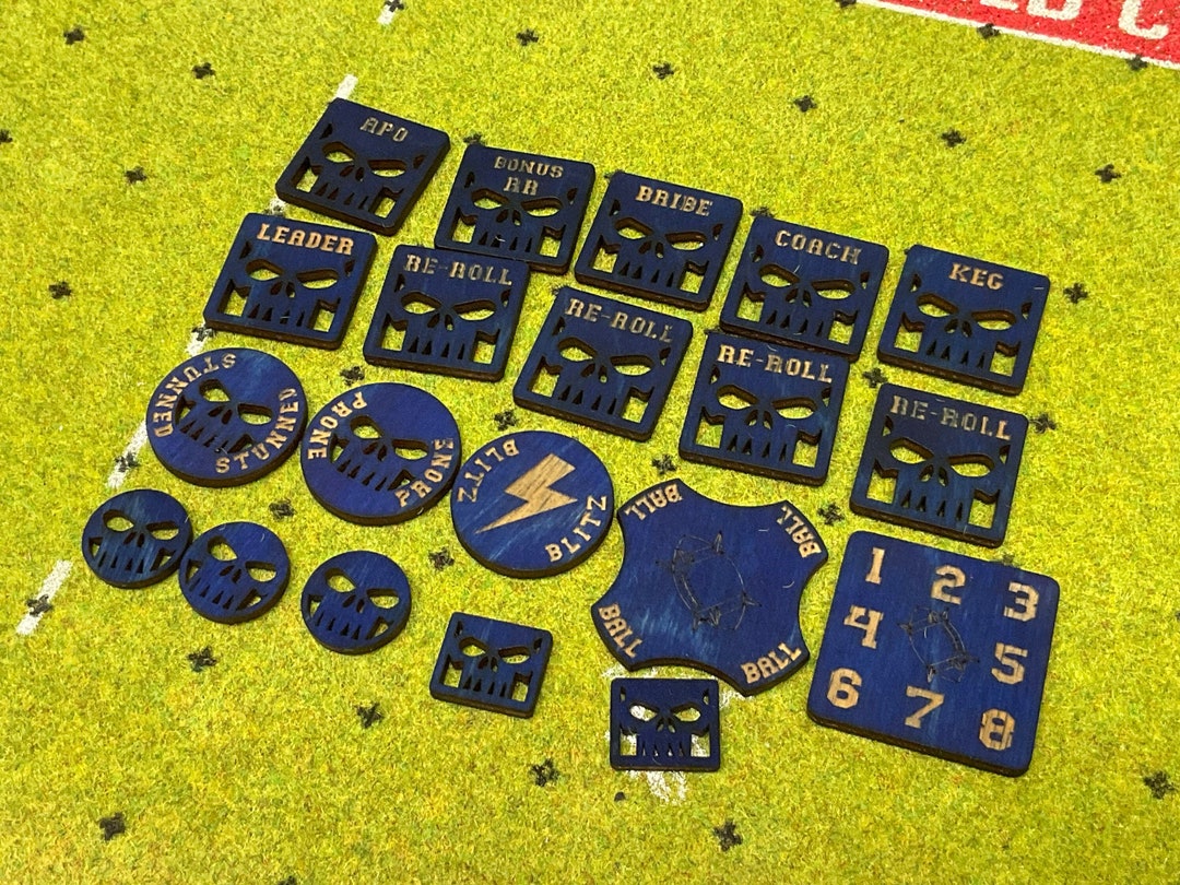 Fantasy Football Token Set M, 155, Blue - Etsy