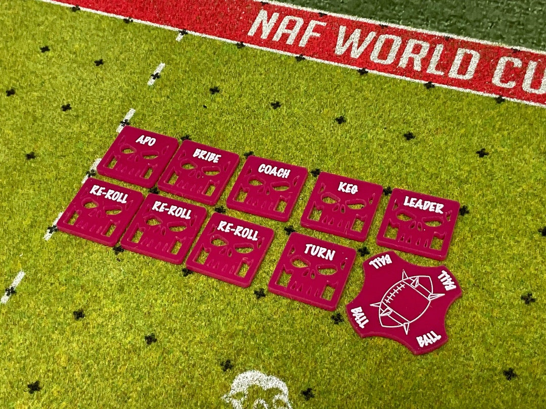 Fantasy Football Token Set S, 10, Acrylic, Pink - Etsy