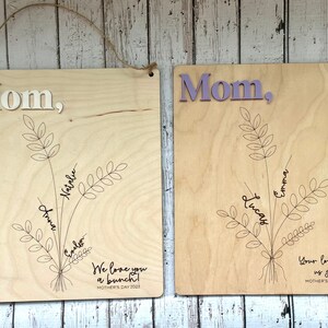 Mother's Day Handprint Sign, Flower Handprint Sign, Mothers Day Gift ...