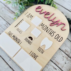 Baby Milestone Board, Reusable Dry Erase Milestone Board, Custom ...