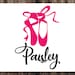 Ballet Name Decal, Ballet Shoes Sticker, Pointe Shoes Name Decal ...