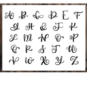 Single Initial Monogram Decal Sticker, Single Letter Decal, Letter ...
