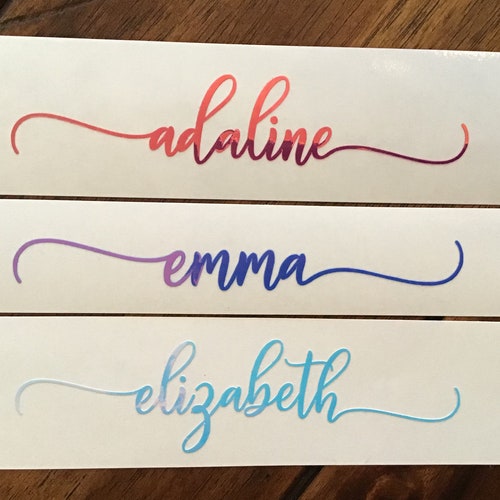 Custom Initial Name Decal for Yeti Tumbler Holographic Name - Etsy