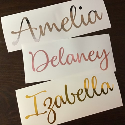 Handwritten Name Sticker Decal for Stemless Wine Tumbler - Etsy
