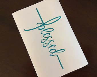 Blessed Car Window Decal - Etsy