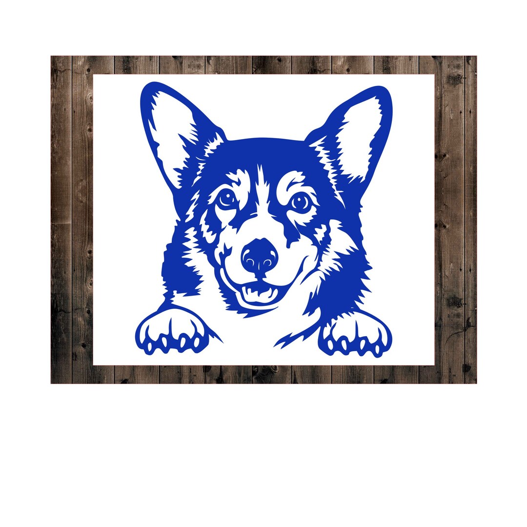 Corgi Decal Sticker, Peeking Corgi Sticker, Corgi Decal, Corgi Mom ...