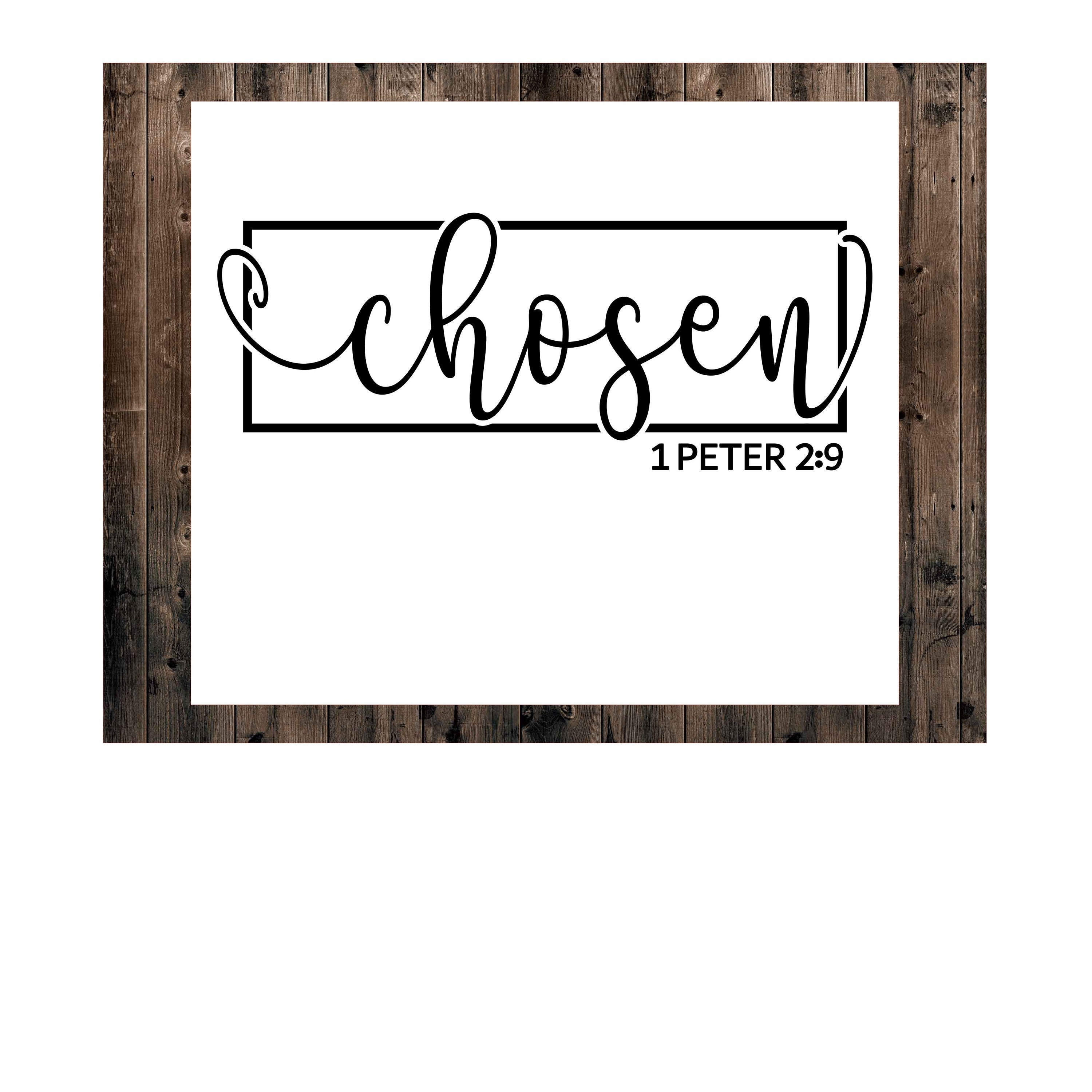 Chosen Decal Chosen Sticker 1 Peter 2:9 Decal Scripture - Etsy