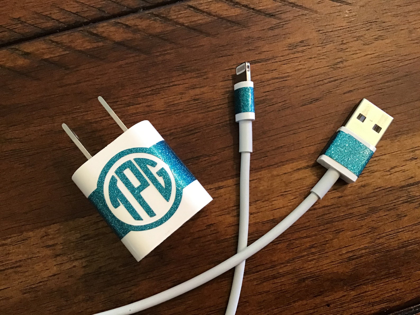 Monogram Charger Wrap for Iphone Ipad Ipod Charger Wrap - Etsy