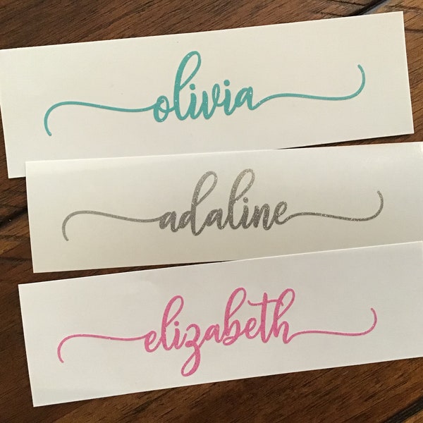 Custom Name Decal - Etsy
