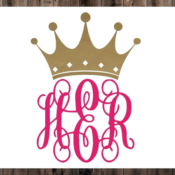 Monogram Crown - Etsy