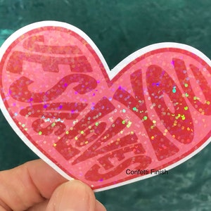 Jesus Loves You Heart Sticker, Holographic Sticker, Phone Laptop ...