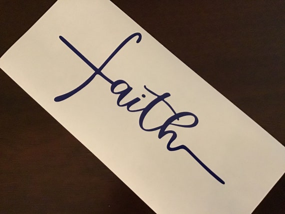 Faith Cross Decal Sticker for Car Window Religious Decal | Etsy