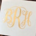 Gold Monogram Decal for Yeti Cup, Personalized Wine Glass Decal for ...
