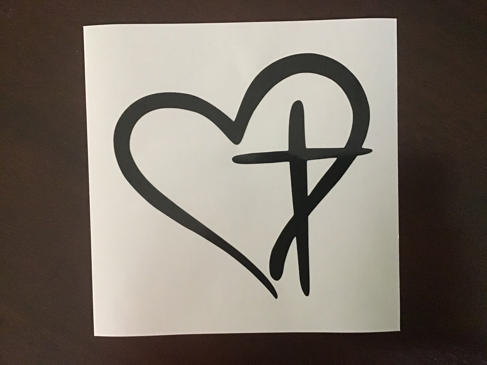 Cross Heart Christian Decal Heart With Cross Decal Sticker | Etsy