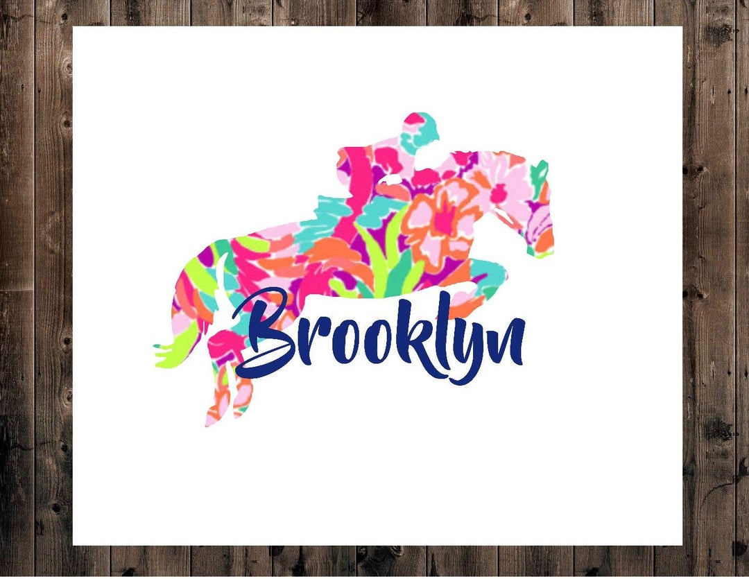Equestrian Decal, Horse Decal, Custom Name Decal, Personalized Horse ...